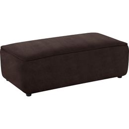 W.Schillig Hocker &raquo;around-the-block&laquo; mit eleganter Biese braun Longlife Xtra-Leder Z69: Das feinnarbige, gedeckte Softleder Z69 besticht durch seine 