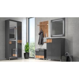 OTTO home Garderoben-Set &raquo;Onyx&laquo; Set, 5 Stk. tlg. grau Einheitsgr&ouml;&szlig;e