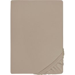 Biberna Spannbettlaken &raquo;Samy&laquo; hochwertiges Jersey-Elasthan f&uuml;r Topper geeignet blau Jersey-Elasthan, Obermaterial: 95% Baumwolle, 5% Elasthan 1 Stk., Jersey-