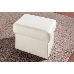 Sit & More sit&more Hocker &raquo;Bellevue&laquo; wei&szlig; Luxus-Microfaser ALTARA NUBUCK (100% Polyester);SOFTLUX-Kunstleder;NaturLEDER (echtes Rindsleder) B/H/T: 58cm x 45cm x