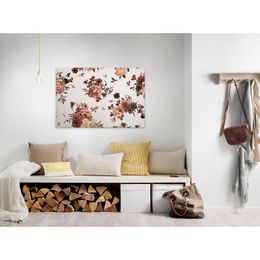 A.S. Cr&eacute;ation Leinwandbild &raquo;Flower Bouquet&laquo; Blumen Kunst 1 Stk. tlg. Landhaus Keilrahmen Blumen Rosen Bl&uuml;mchen Leinwand-Bild Wohnzimmer bunt Massivholz, Stahl B/H/T