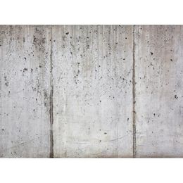 Livingwalls living walls Fototapete &raquo;Designwalls Concrete Wall&laquo; glatt Vlies, Wand, Schr&auml;ge, Decke grau Vlies B/L: 3,5m x 2,55m