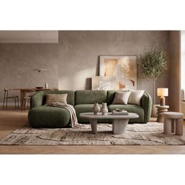 Home Affaire Ecksofa &raquo;OSTRUP Rundsofa, L-Form, Naturt&ouml;ne, Boucle oder Chenille&laquo; Breite 280 cm, organische Form mit sanften Rundungen gr&uuml;n 100% 