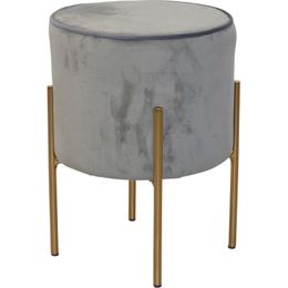 Inosign Sitzhocker &raquo;Liano&laquo; 1 Stk. tlg. grau B/H/T: 47cm, Samtstruktur