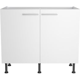 Optifit Sp&uuml;lenschrank &raquo;Klara&laquo; Breite 100 cm wei&szlig; Holzwerkstoff B/H/T: 100cm x 87cm x 58,4cm, T&uuml;ren: 2 Stk.