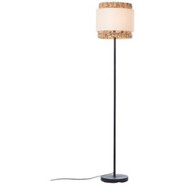 Brilliant Stehlampe &raquo;Waterlilly&laquo; E27 &Oslash; 35 cm, E27, Metall/Textil/Wasserhyazinthe schwarz-wei&szlig; 1, &Oslash; 35cm H: 160cm