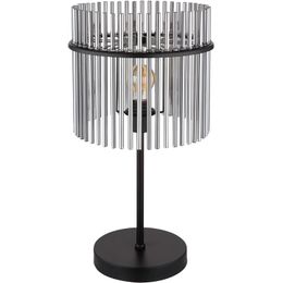 Globo LIGHTING Tischleuchte &raquo;GORLEY&laquo; E27 1 Stk. Design Glasst&auml;be, Tischlampe, Wohnzimmer, Esszimmer, Schlafzimmer schwarz 1, &Oslash; 30cm H: 54,5cm, 1 Stk.