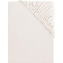s.Oliver Spannbettlaken &raquo;TABEA, 100% Baumwolle, 145 g/m&sup2;&laquo; Bettlaken f&uuml;r Matratzen bis 25 cm H&ouml;he, perfekter Sitz, b&uuml;gelfrei wei&szlig; Jersey, Obermaterial:
