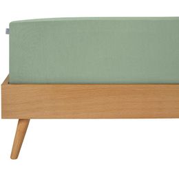 Schiesser Spannbettlaken &raquo;Jessi aus 100% Baumwolle&laquo; f&uuml;r Matratzen bis zu 22 cm H&ouml;he, MADE IN GREEN by OEKO-TEX gr&uuml;n Jersey, Obermaterial: 100% Baumwolle B/L: 