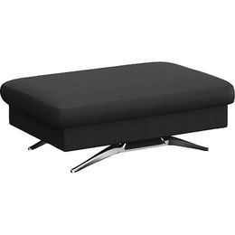 FLEXLUX Pouf &raquo;Glow Sitzhocker, Polsterhocker&laquo; Hocker mit Stauraum, Fu&szlig; Alu schwarz Leder B/H/T: 95cm x 81cm x 65cm, Echtleder