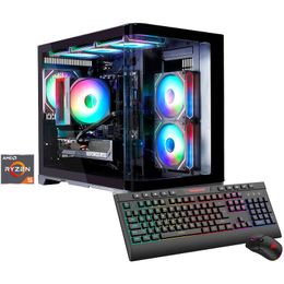 GAMEMAX Gaming-PC &raquo;HYPE-M BK 8178 AMD Ryzen 5 9600X 32GB DDR5 1TB SSD RTX 5060Ti&laquo; Windows 11, DDR5 RAM bunt Wi-Fi 5, Gigabit Ethernet, 1x PS/2, 4x USB