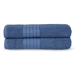 Good Morning Badetuch &raquo;Uni Towels&laquo; Baumwolle, Walkfrottee, Bord&uuml;re, 500 GSM, Einfarbig, ohne Aufh&auml;ngung blau Frottee, Obermaterial: 100% Baumwolle B/L