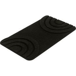 Kleine Wolke Badematte &raquo;Bow, Badvorleger, Badezimmer Teppich&laquo; H&ouml;he 25 mm rutschhemmend beschichtet fu&szlig;bodenheizungsgeeignet Badteppich, Uni Faben, Hoch/Tief Effekt