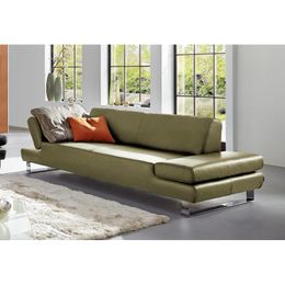 W.Schillig 3-Sitzer &raquo;taboo Designsofa mit hohem Sitzkomfort, Breite 232cm, Sitztiefe 59cm&laquo; mit Normaltiefe, inklusive Armlehnenverstellung gr&uuml;n 