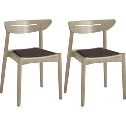 Esszimmerstuhl &raquo;Findahl by Hammel Jacob&laquo; () 2 Stk.2er Set, Massivholz, gepolsterte Sitzfl&auml;che, versch. Farbvarianten braun Massivholz, Stoff B/H/T: 