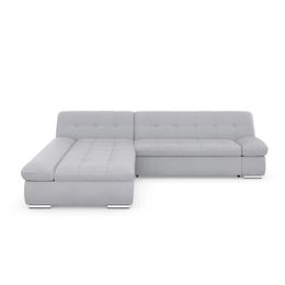 DOMO collection Ecksofa &raquo;MONA 297x173 cm, modern und komfortabel&laquo; whlw. mit Bettfunktion, L-Form silber Struktur fein 100% Polyester;Chenilleoptik 100