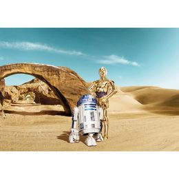 Komar Fototapete &raquo;STAR WARS Lost Droids - Gr&ouml;&szlig;e 368 x 254 cm&laquo; bedruckt glatt Kinderzimmer blau Papier B/L: 368m x 254m, Rollen: 8