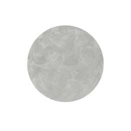 Wecon home Basics Teppich &raquo;Emilia&laquo; rund 25 mm H&ouml;he Hochflorteppich, getuftet, modern, einfarbig, flauschig, Wohnzimmer grau Polyester &Oslash; 200cm 1 Stk., 