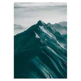 Komar Bild &raquo;Mountain Top&laquo; Natur 1 Stk. tlg. Wandbild zur Dekoration - ohne Rahmen bunt Holz, Papier B/H/T: 50cm x 70cm, Natur, 1 Stk.