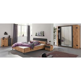 wimex Dreht&uuml;renschrank &raquo;Malm&ouml;, Kleiderschrank mit Spiegel, Made in Germany&laquo; im Industrial Look, 180 oder 225cm breit grau graphit, B/H/T: 225cm x 210cm x 