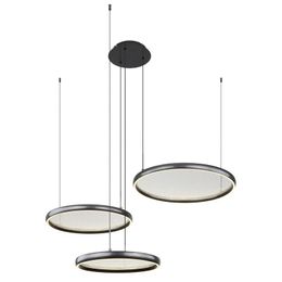 Globo LIGHTING H&auml;ngeleuchte &raquo;BRIGGS&laquo; LED-Modul 1 Stk. warmwei&szlig; - kaltwei&szlig; H&auml;ngelampe Esszimmer-Leuchte Esstischleuchte Wohnzimmer schwarz H: 150cm, 1 