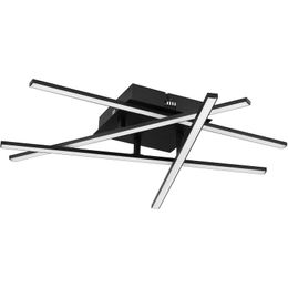 Eglo Deckenleuchte &raquo;Lasana 3 Deckenlampe, Wohnzimmerlampe, Stahl und Kunststoff, Lampe&laquo; LED-Modul 1 Stk. Warmwei&szlig; Wandlampe, Deckenlampe, Schwarz, 