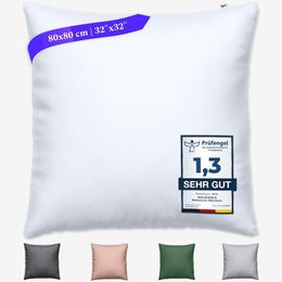 Kissenbezug &raquo;Mikrofaser Kissenbezug - Allergiker Kopfkissenbezug - unfassbar weich&laquo; Gr&ouml;&szlig;e 80x80, 40x80 und 70x90 cm; versteckter Rei&szlig;verschluss wei&szlig; 