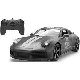 Jamara RC-Auto &raquo;Deluxe Cars, Porsche 911 Sport Classic 1:16, grau - 2,4 GHz&laquo; mit LED-Lichtern grau Einheitsgr&ouml;&szlig;e RC-Auto