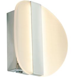 N&auml;ve n&auml;ve LED Wandleuchte &raquo;Denver&laquo; LED-Board 1 Stk. Neutralwei&szlig; incl. LED 2835 total 6W 3000K, 470lm,Farbe: satiniert chrome grau 1, &Oslash; 16cm H: 13cm, 1 Stk.