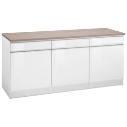 KOCHSTATION Unterschrank &raquo;KS-Ohio&laquo; Breite 180 cm wei&szlig; B/H/T: 180cm x 85cm x 60cm