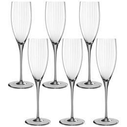 Leonardo Sektglas &raquo;POESIA&laquo; 250 ml, 6-teilig grau Kristallglas &Oslash; 7,8cm x 25cm, 250ml, 6 Stk.