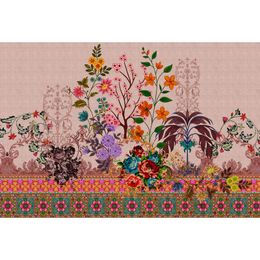 Livingwalls living walls Fototapete &raquo;Walls by Patel Oriental Garden&laquo; glatt Vlies, Wand rosa Vlies B/L: 4m x 2,7m