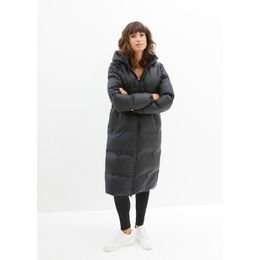 bonprix Damen bonprix Regenmantel mit 2-Wege-Rei&szlig;verschluss, Oversize-Passform, mit Stehkragen schwarz 44
