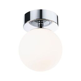 Paulmann LED Deckenleuchte &raquo;Selection Bathroom Gove IP44 3000K 5W Satin, Glas/Metall&laquo; 1 Stk. Warmwei&szlig; wei&szlig; 1, &Oslash; 12cm H: 16cm, 1 Stk.