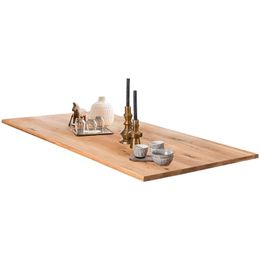Sit Tischplatte 1 Stk. tlg. im ge&ouml;lten Finish beige Massivholz B/T/H: 180cm x 100cm x 4cm