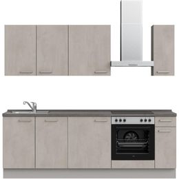 Nobilia K&uuml;chenzeile &raquo;"Riva I", NEU: individuell anpassbar mit gratis Profi-Beratung&laquo; vormontiert, Breite 240 cm, Ausrichtung w&auml;hlbar, wahlw. mit E-