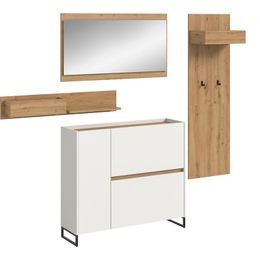 Home Affaire Garderoben-Set &raquo;EVRID, 3-teilig, Breite 175 cm, individuell stellbar & erweiterbar&laquo; best. aus: Kommode, Spiegel und Garderobenpaneel, 4 