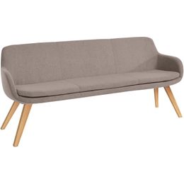 Musterring Essbank &raquo;Tavia&laquo; Stativgestell aus Eiche bianco massiv, Breite 180, 200 oder 220 cm grau 100% PES B/H/T: 180cm x 87cm x 66cm, Flachgewebe