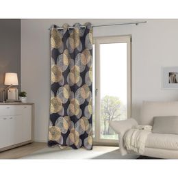 Home Wohnideen Verdunkelungsvorhang &raquo;GINNY&laquo; &Ouml;sen 1 Stk. tlg. BEDRUCKT,VERDUNKLUNSGVORHANG,&Ouml;SEN grau Polyester 245cm, &Ouml;sen, 135cm