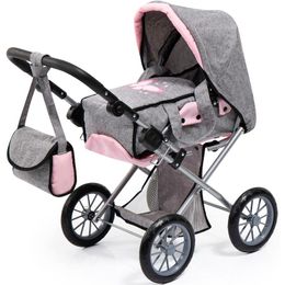 BAYER Kombi-Puppenwagen &raquo;City Star, grau/rosa&laquo; grau Einheitsgr&ouml;&szlig;e Kombi-Puppenwagen