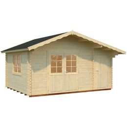 Palmako Gartenhaus &raquo;Emma&laquo; 14,2 qm beige Massivholz Fu&szlig;boden im Gartenhaus, ohne Dacheindeckung