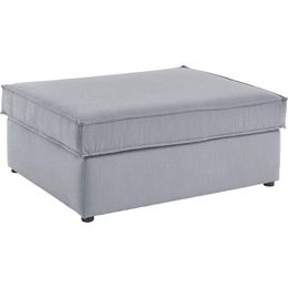 OTTO home Polsterhocker &raquo;Florid&laquo; einzeln stellbar oder als Teil eines Modulsofas, auch in Cord silber Baumwollmix (60% Baumwolle/40% Leinen);Struktur 