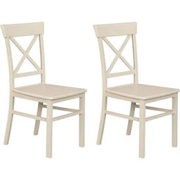 OTTO home Esszimmerstuhl &raquo;Tatra&laquo; (Set) 2 Stk.Holzstuhl im 2er, 4er oder 6er-Set, K&uuml;chenstuhl Landhaus beige Massivholz B/H/T: 42cm x 93cm x 50cm, 2 