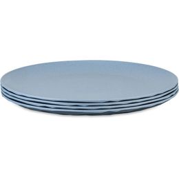 Koziol Speiseteller &raquo;CLUB PLATE&laquo; Teller Set, 4-tlg., sp&uuml;lmaschinengeeignet, melaminfrei, 260 mm blau Kunststoff Einheitsgr&ouml;&szlig;e