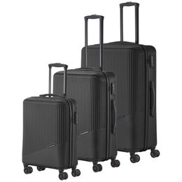 Travelite Herren Travelite Trolleyset &raquo;BALI 3-teilig Hartschale&laquo; TSA-Schloss &ndash; robustes Reisegep&auml;ck schwarz Einheitsgr&ouml;&szlig;e