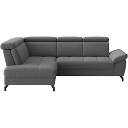 Sit & More sit&more Ecksofa &raquo;Vanity; L-Form, B. 254 cm&laquo; Inkl.Sitz-,Kopf-und Armteilverstellung 100% Polyester B/H/T: 254cm x 84cm x 197cm, Cord, Ottomane links, 
