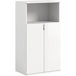 Home Affaire Schuhschrank &raquo;Trondheim Schuhschrank, H&ouml;he 110 cm,&laquo; 1 Stk. tlg. hochglanz, f&uuml;r ca. 12 Paar Schuhe, 3 Einlegeb&ouml;den, Schuhschrank,Flur wei&szlig;