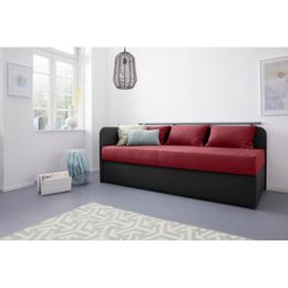 Maintal Polsterliege &raquo;Diana&laquo; rot Liegeh&ouml;he 55cm, Liegefl&auml;che B/L: 83cm x 200cm, kein H&auml;rtegrad, 5-Zonen-Komfortpolsterung