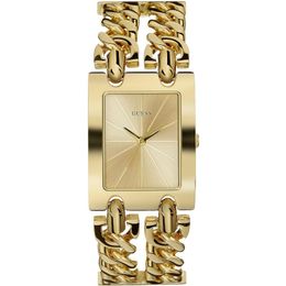 Guess Damen Quarzuhr &raquo;HEAVY METAL&laquo; Armbanduhr, Damenuhr, Armband Kettengliederung gold Einheitsgr&ouml;&szlig;e