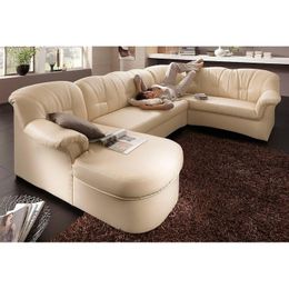 DOMO collection Wohnlandschaft &raquo;Papenburg, zeitlose R&uuml;ckensteppung, elegante Formensprache, U-Form&laquo; in gro&szlig;er Farbvielfalt, wahlweise mit Bettfunktion